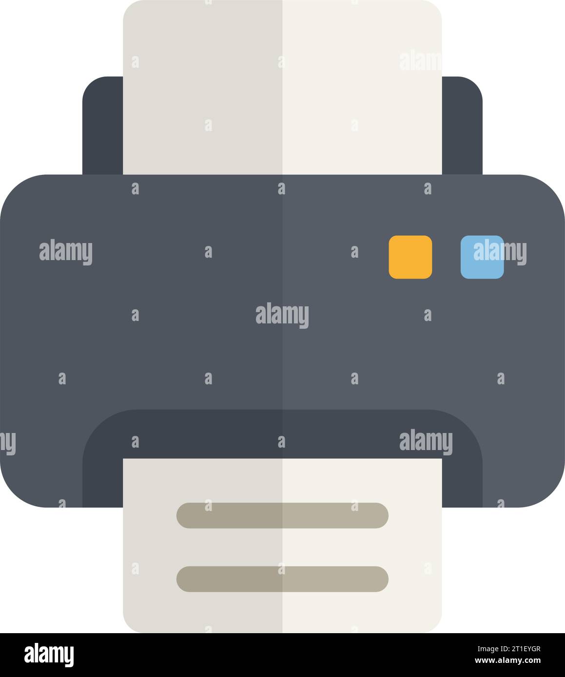 Printer icon in flat style. Office machine vector illustration on ...