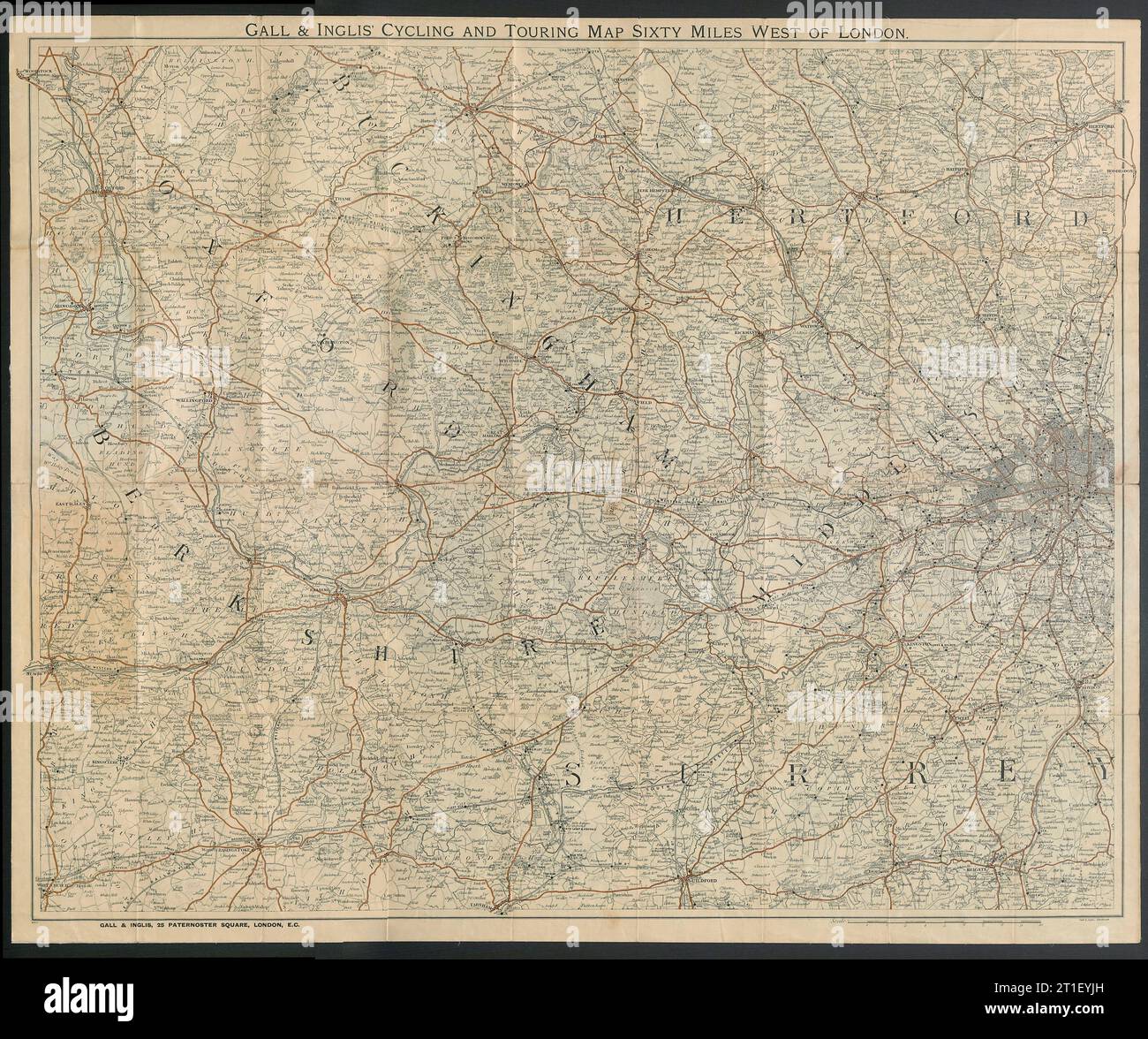 Map of london thames hi-res stock photography and images - Alamy