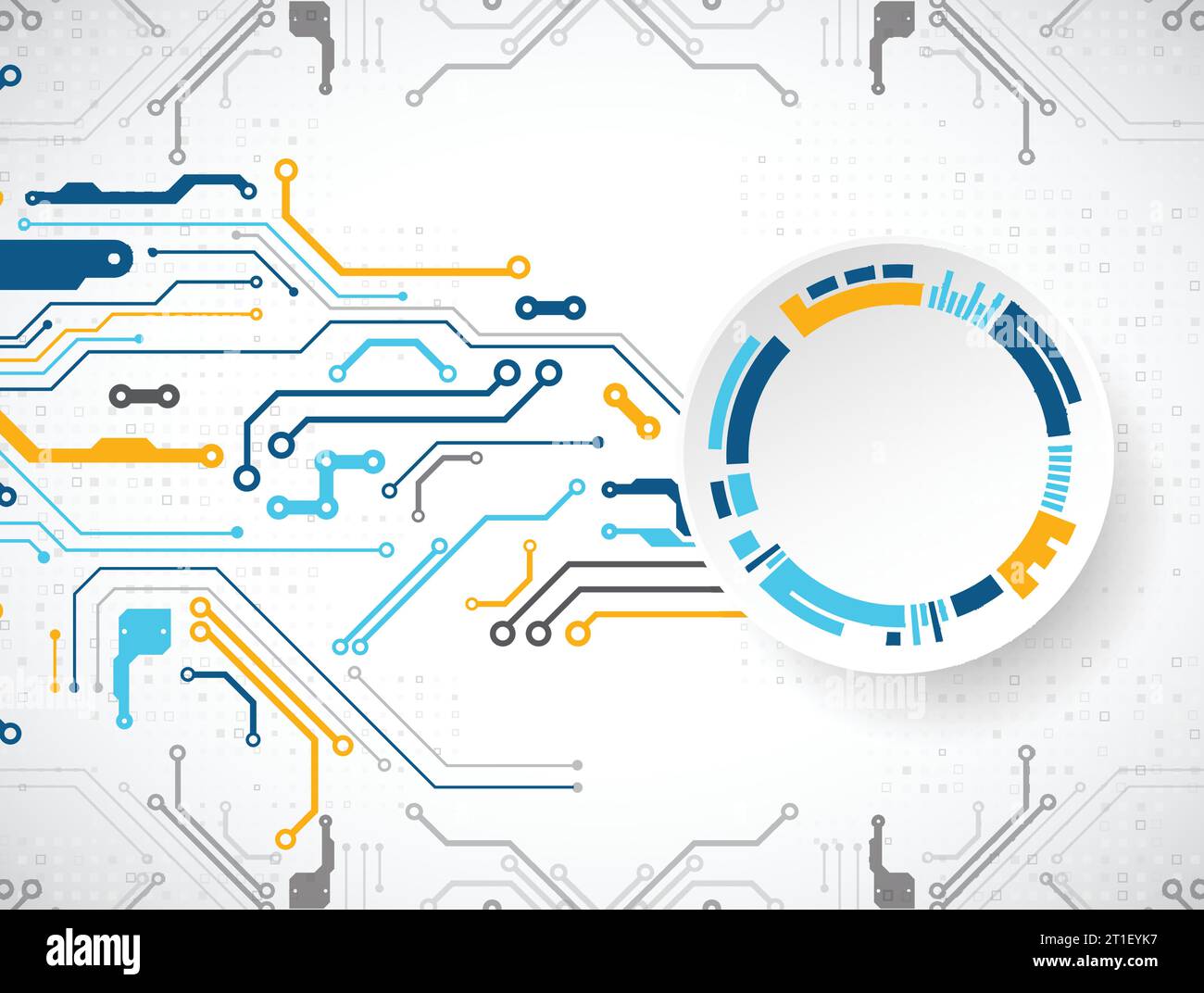 Vector illustration, Hi-tech digital technology and engineering theme ...