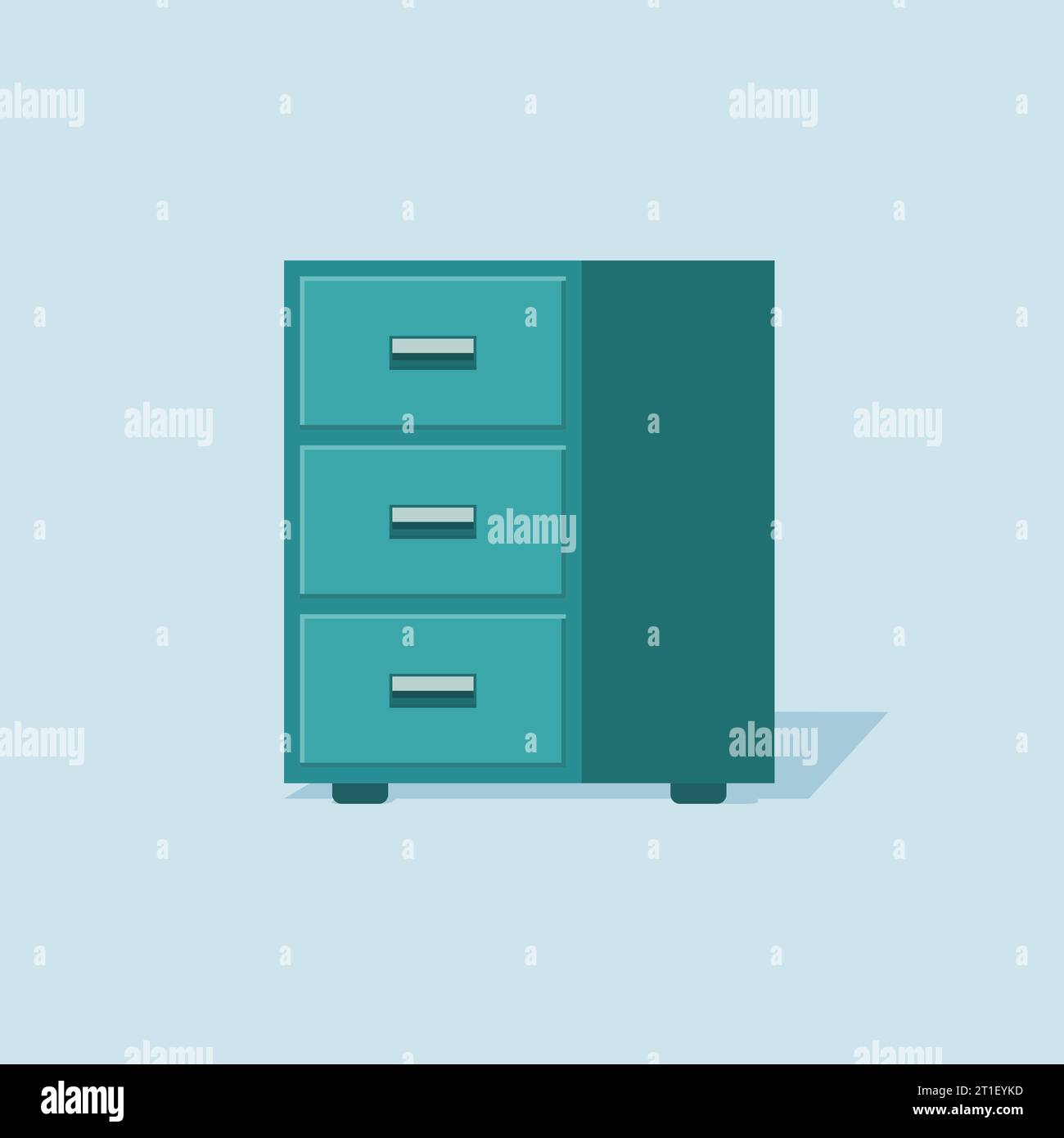 Office cabinet icon in flat style. Furniture storage vector illustration on isolated background ...