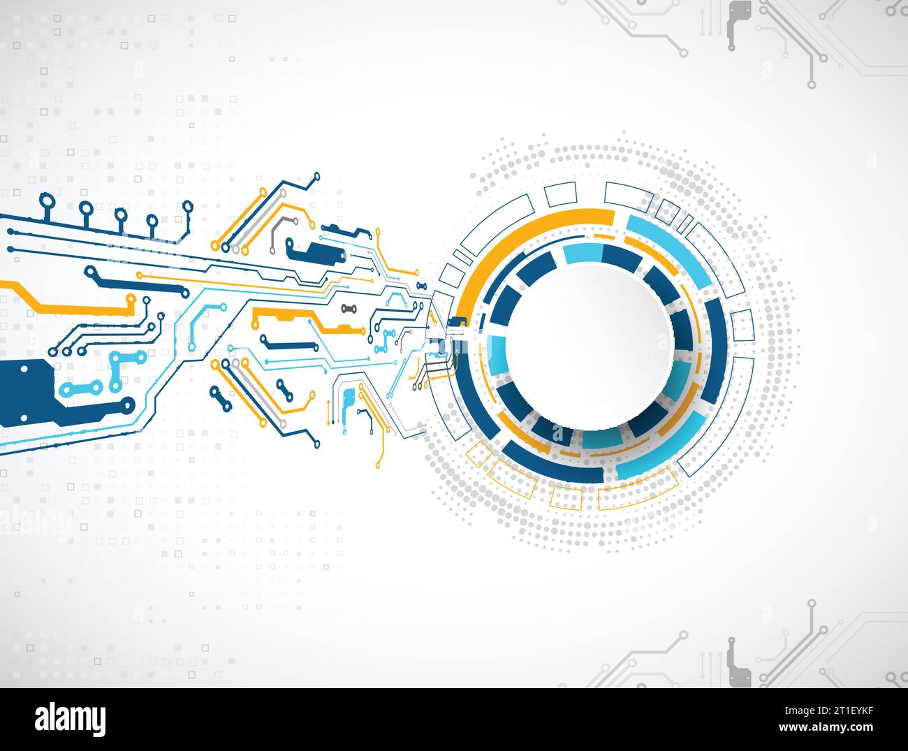 Vector illustration, Hi-tech digital technology and engineering theme ...