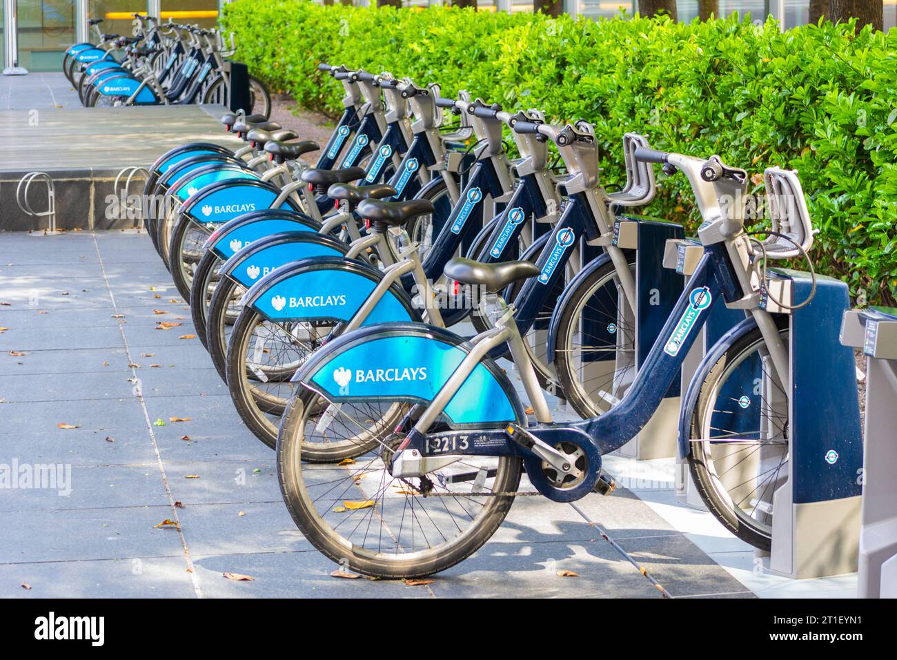 Montgomery Square, London, UK - May 26th 2013: Docking station for ...