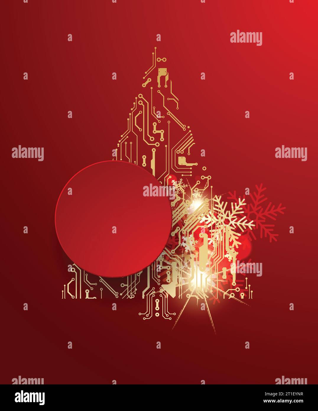 Technology christmas tree from digital electronic circuit Stock Vector ...