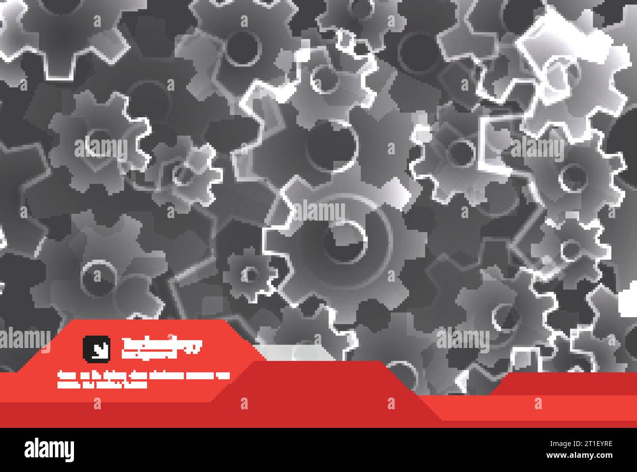 Brochure design template. Gear technology background Stock Vector Image ...