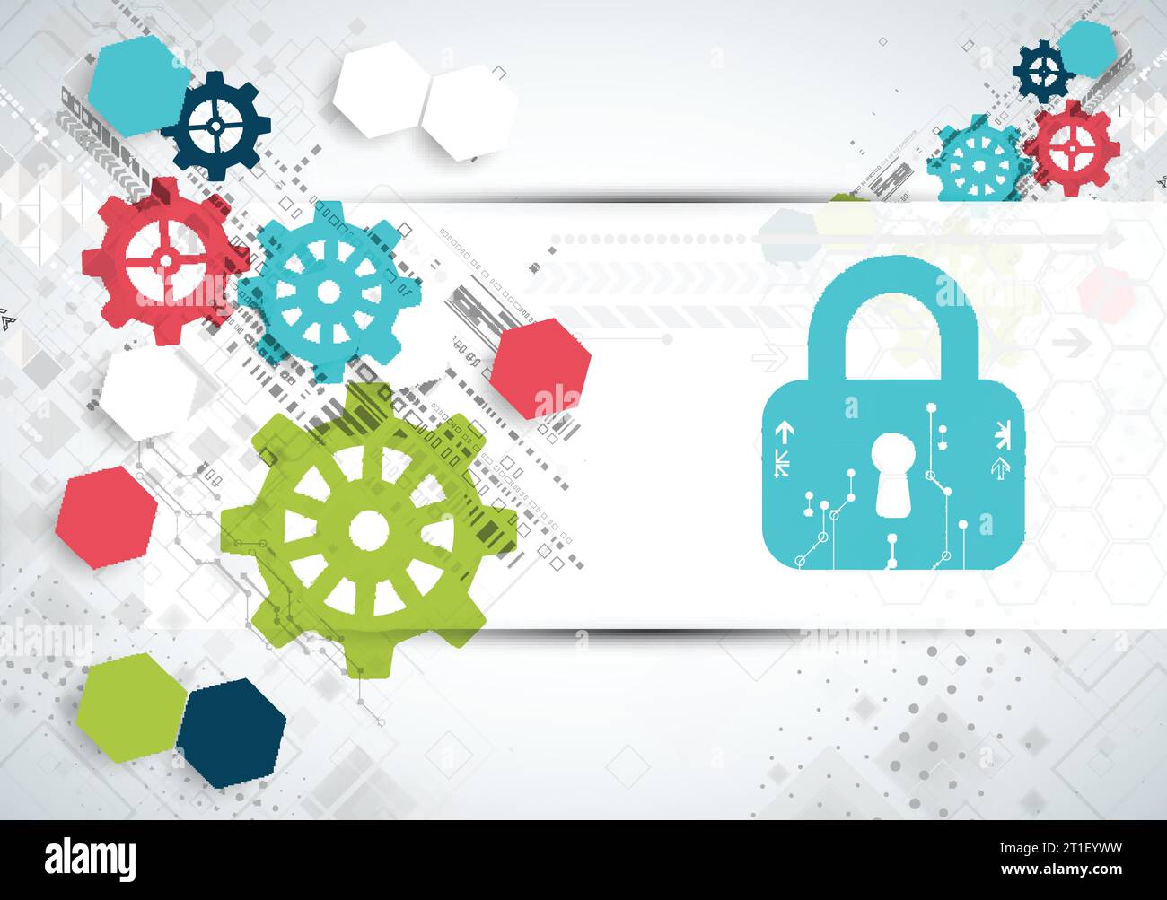 Protection concept. Security mechanism, system privacy. Digital ...