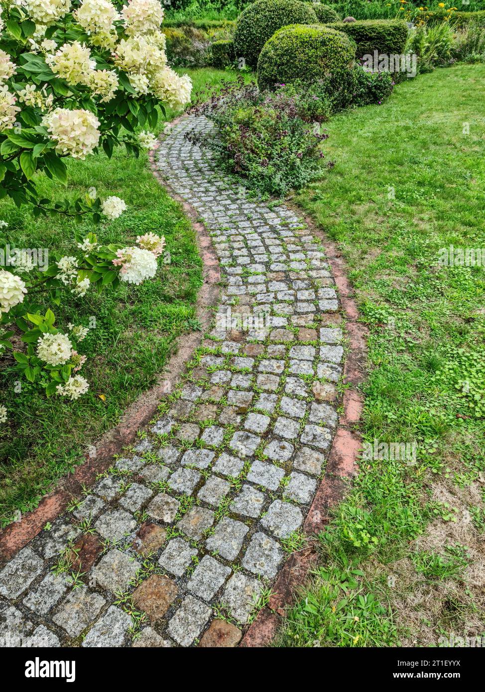 Old historical cobblestone paths and walkways all over europe Stock ...
