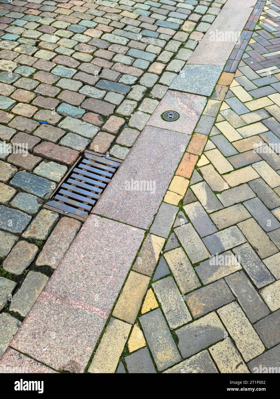 Old historical cobblestone paths and walkways all over europe Stock ...