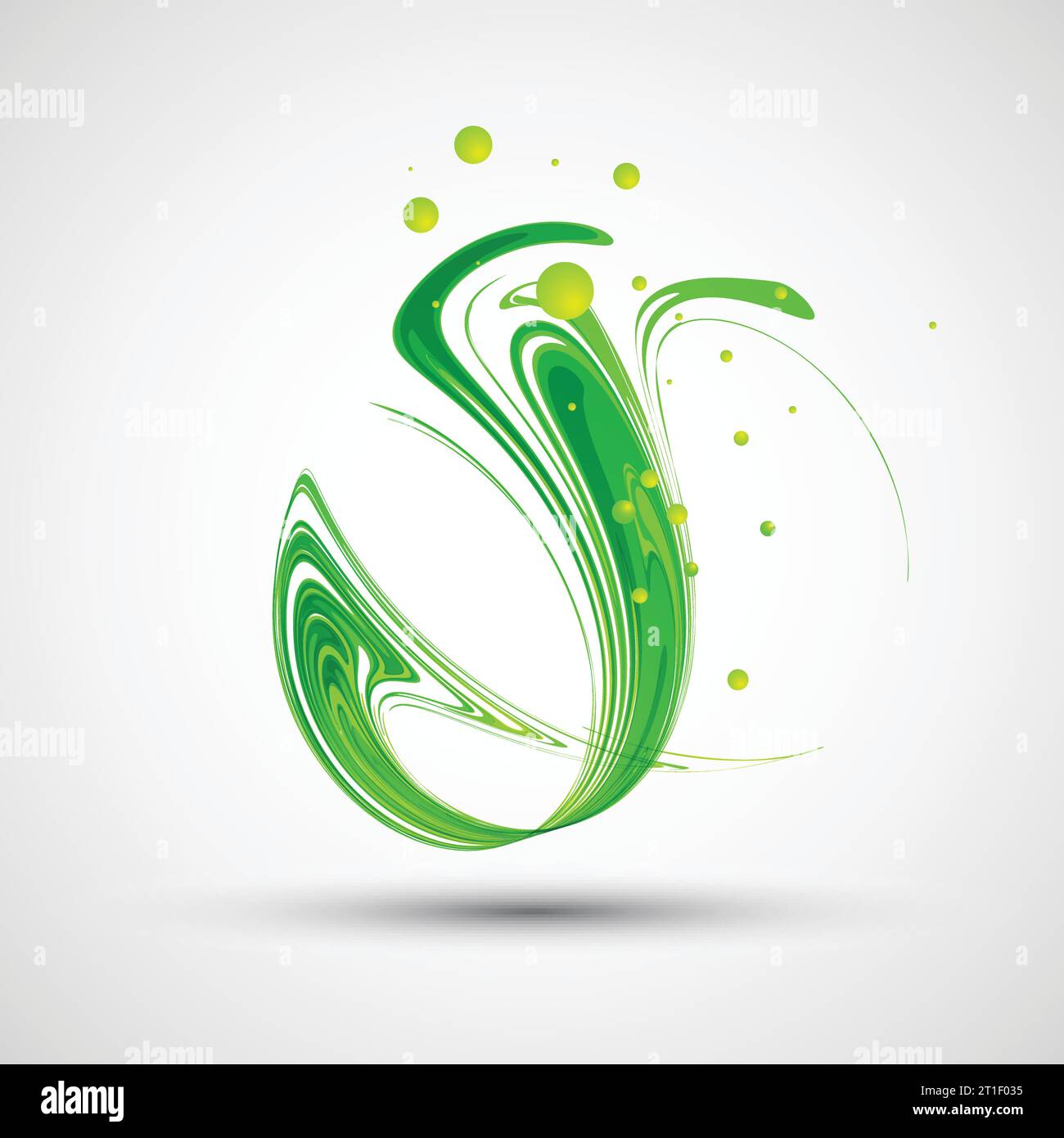 Abstract green wave. Vector Stock Vector Image & Art - Alamy