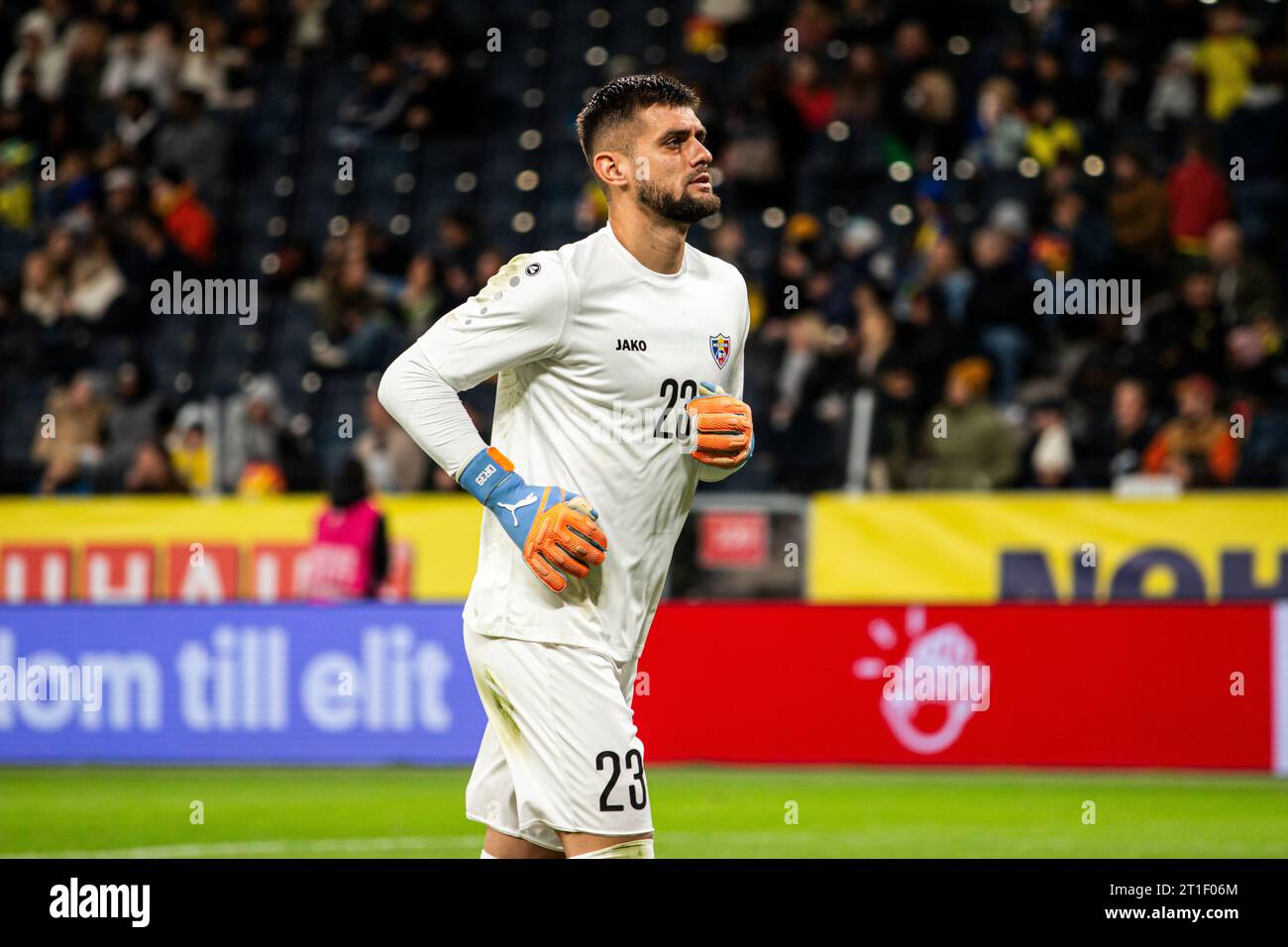 Stockholm, Sweden. 12th Oct, 2023. Goalkeeper Dorian Railean (23) of ...