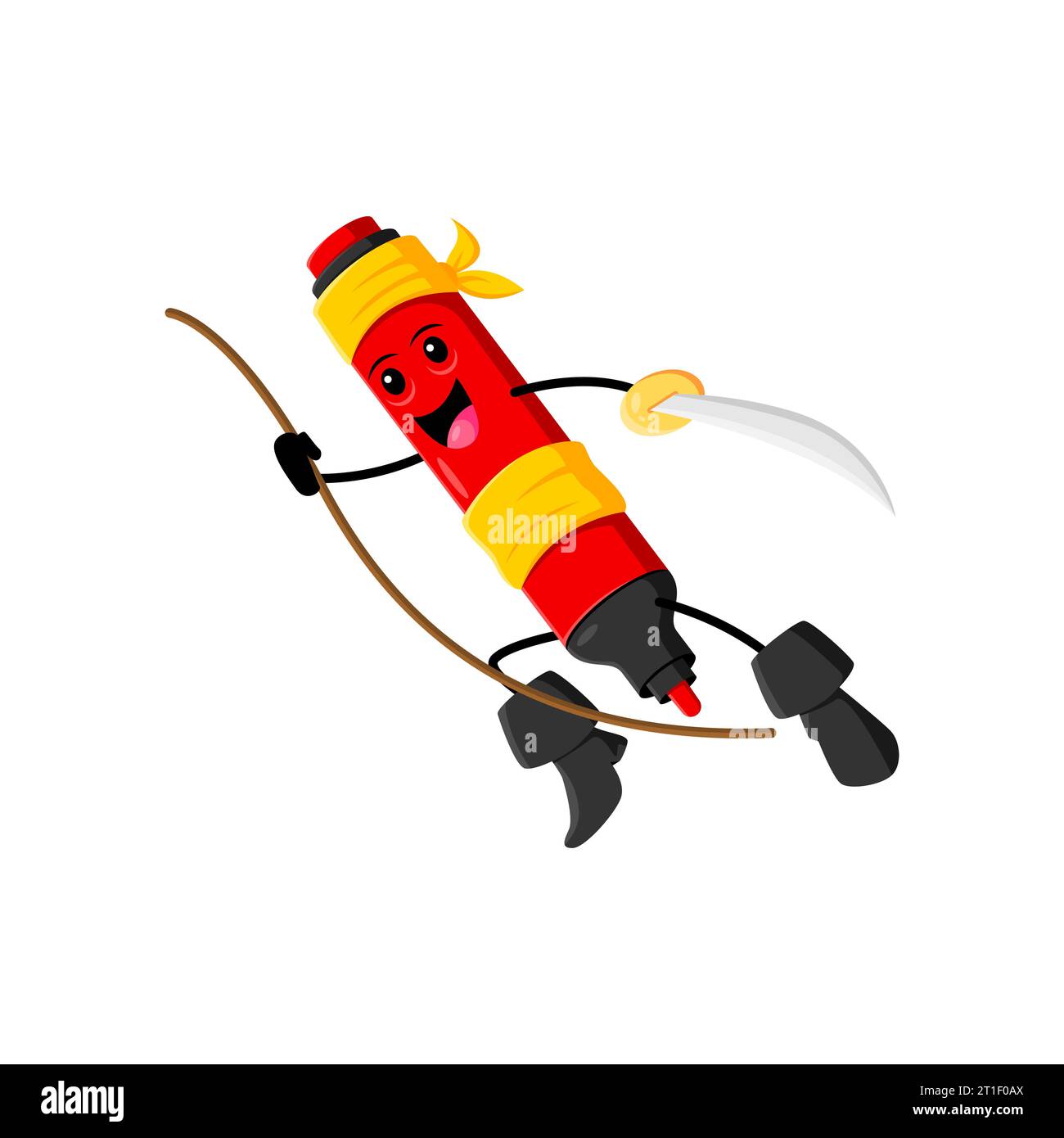 Cartoon felt-tip pen school supply pirate and corsair character ...