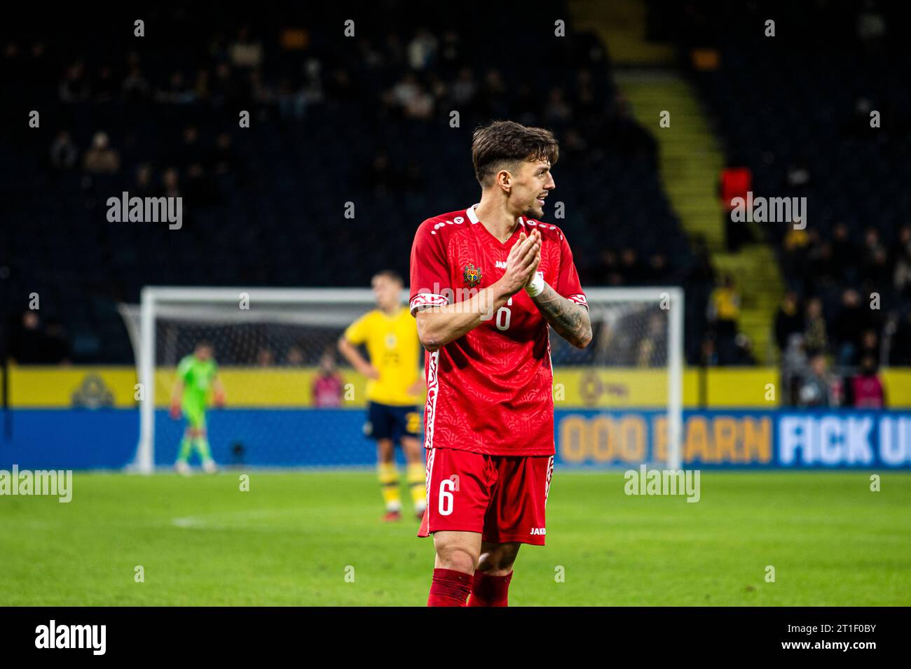 Stockholm, Sweden. 12th Oct, 2023. Denis Marandici (6) of Moldova seen ...