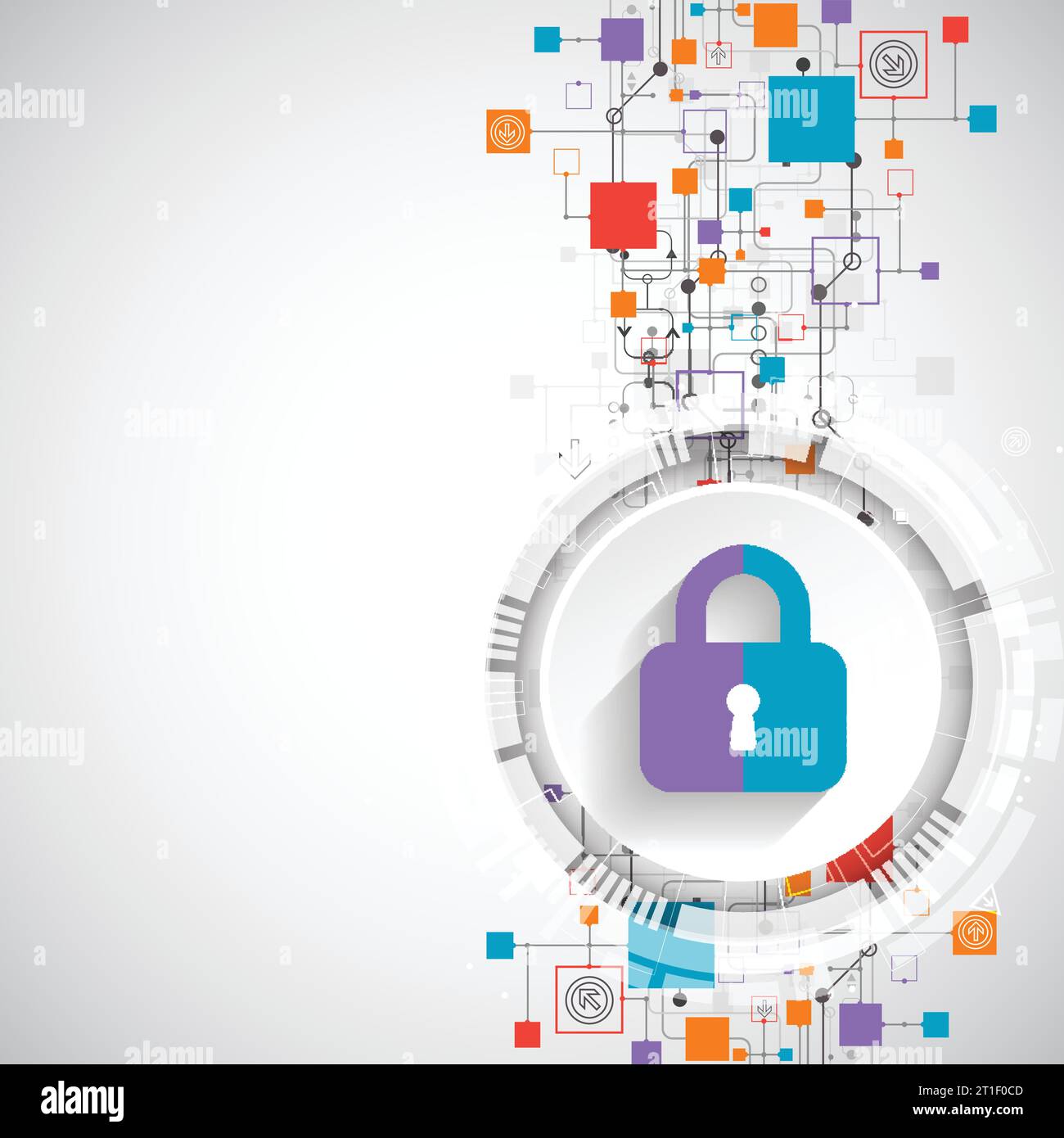 Protection concept. Protect mechanism, system privacy. Vector ...