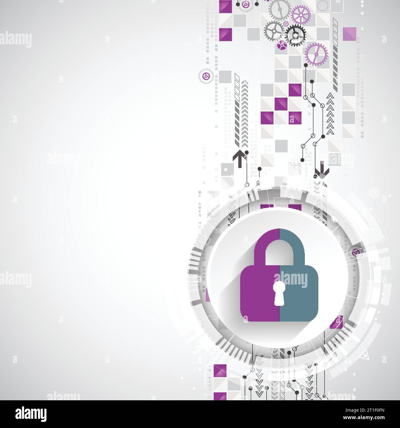 Protection concept. Protect mechanism, system privacy. Vector ...