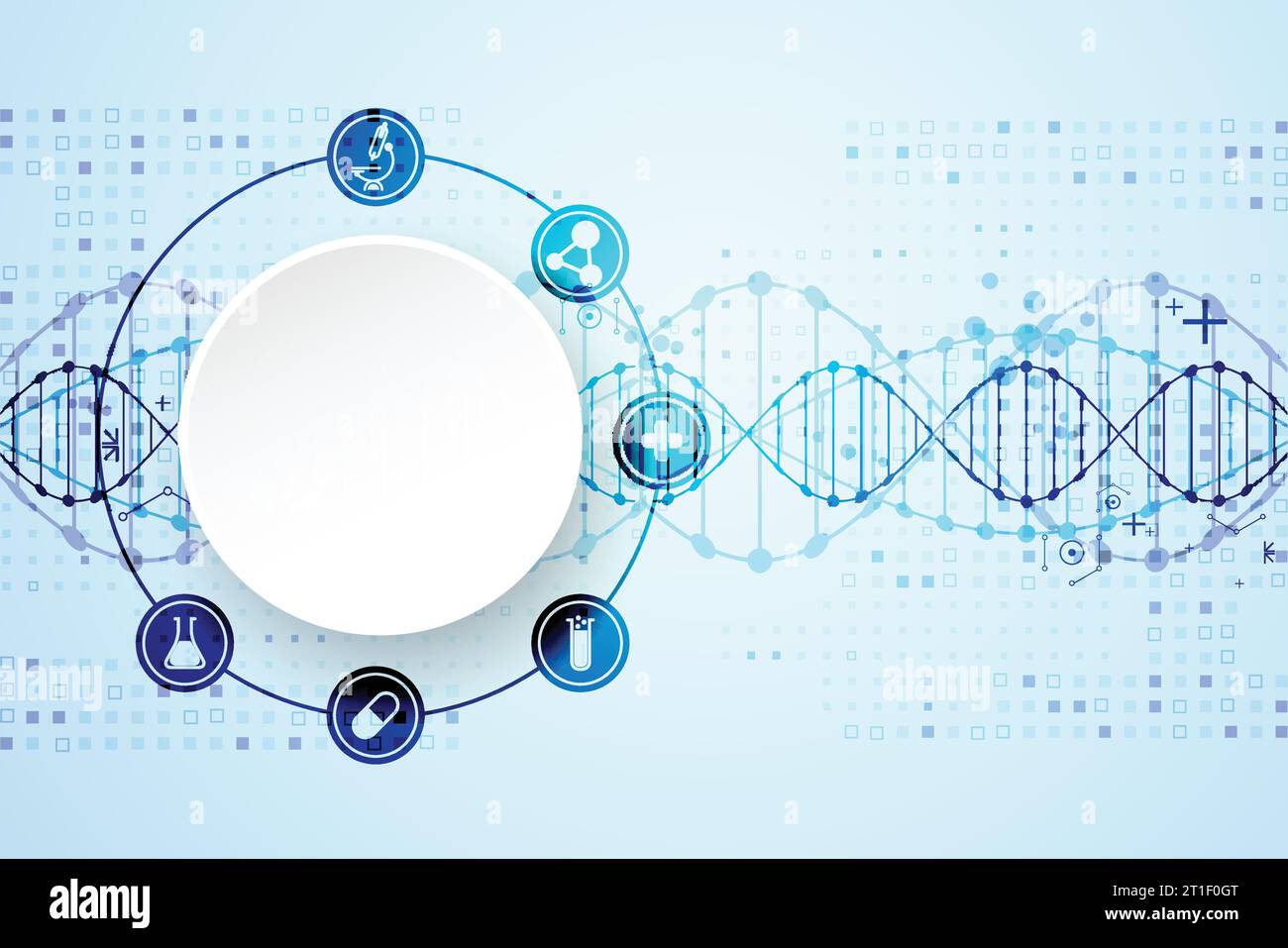 Science template, wallpaper or banner with a DNA molecules. Vector ...