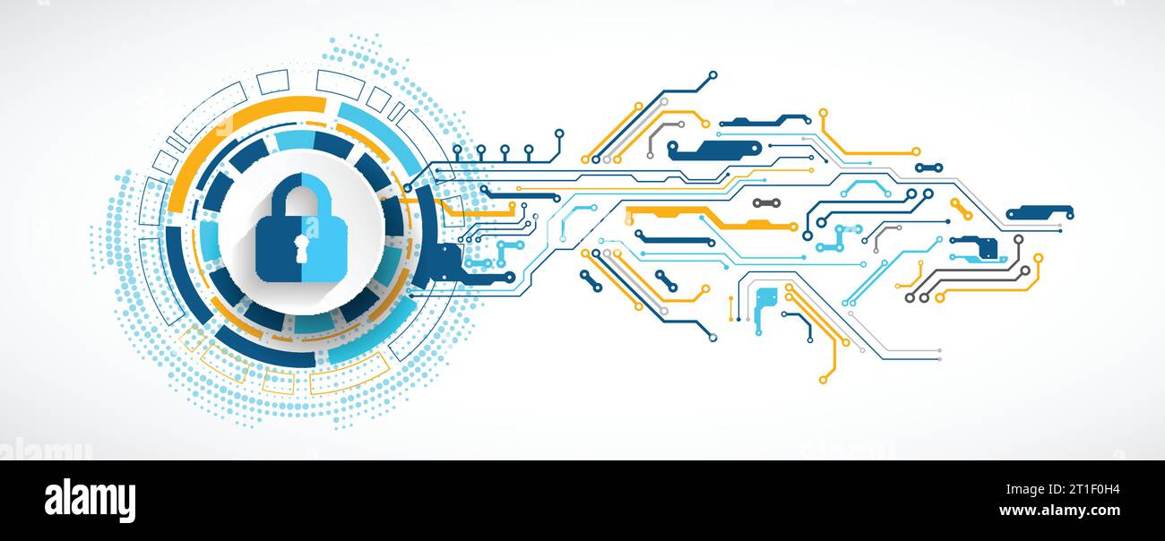 Protection concept. Protect mechanism, system privacy. Vector ...
