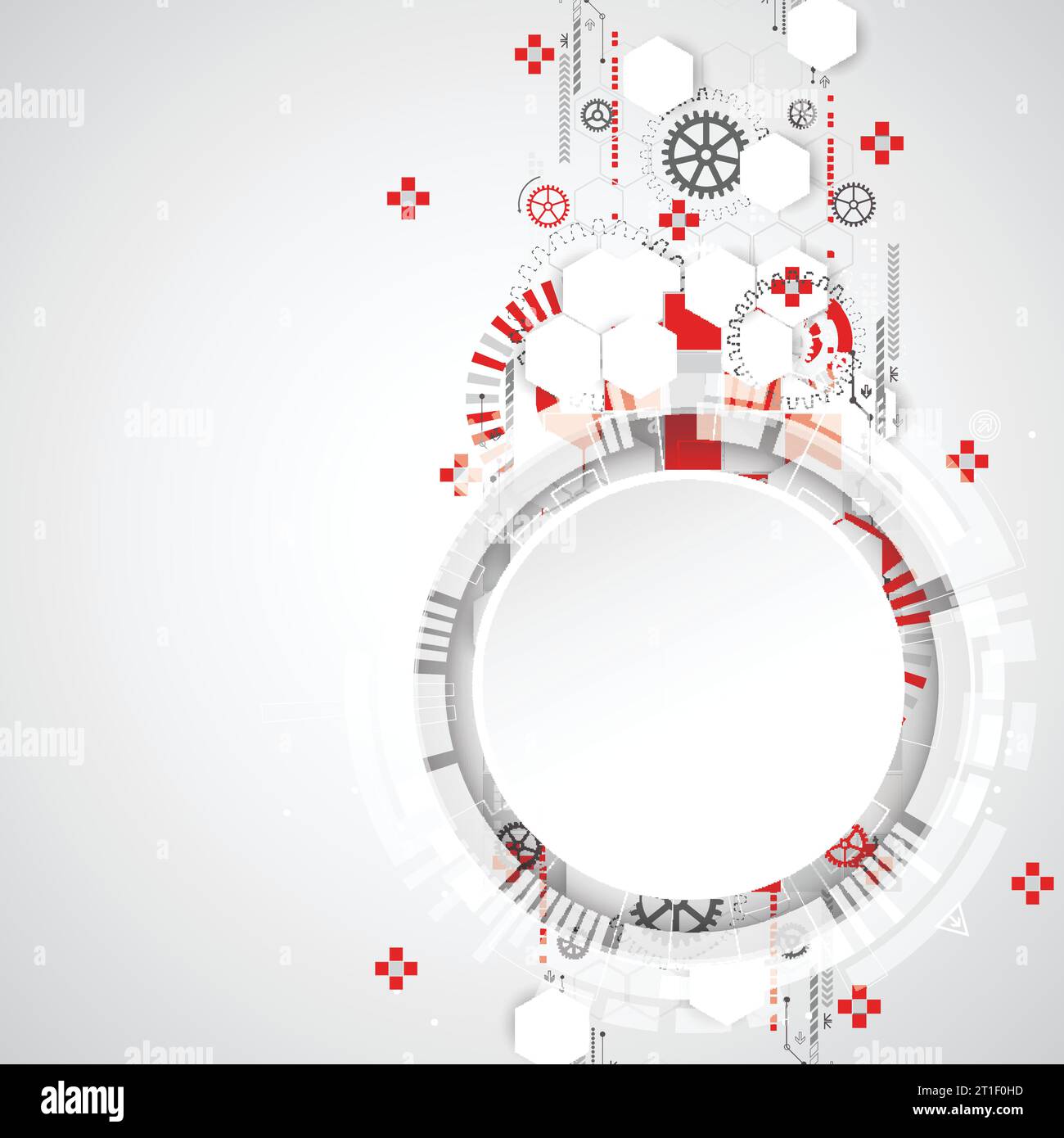 Abstract background with various technological elements. Vertical ...