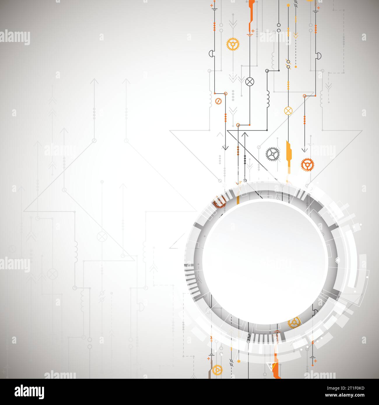 Abstract background with various technological elements. Vertical ...