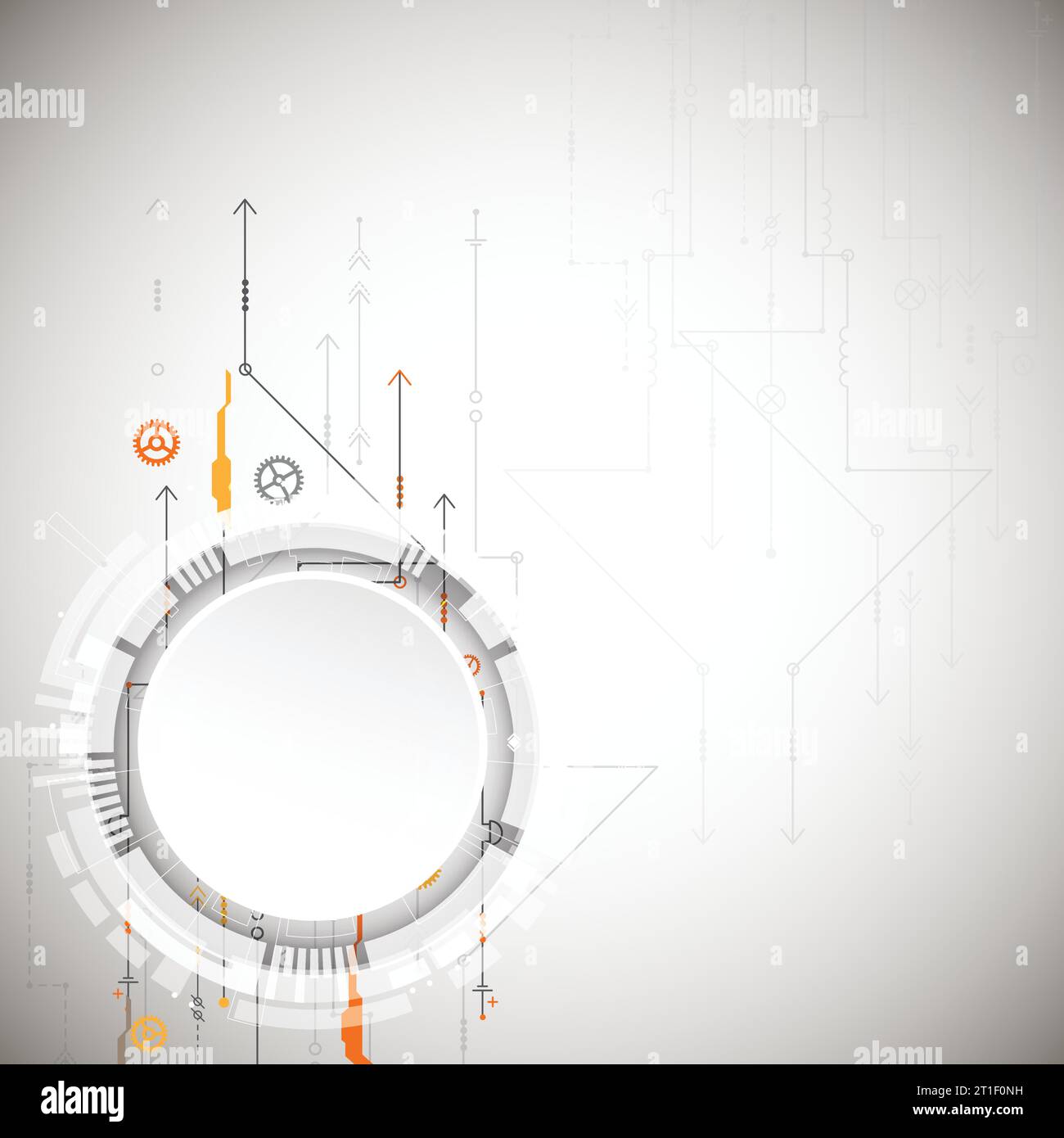 Abstract background with various technological elements. Vertical ...