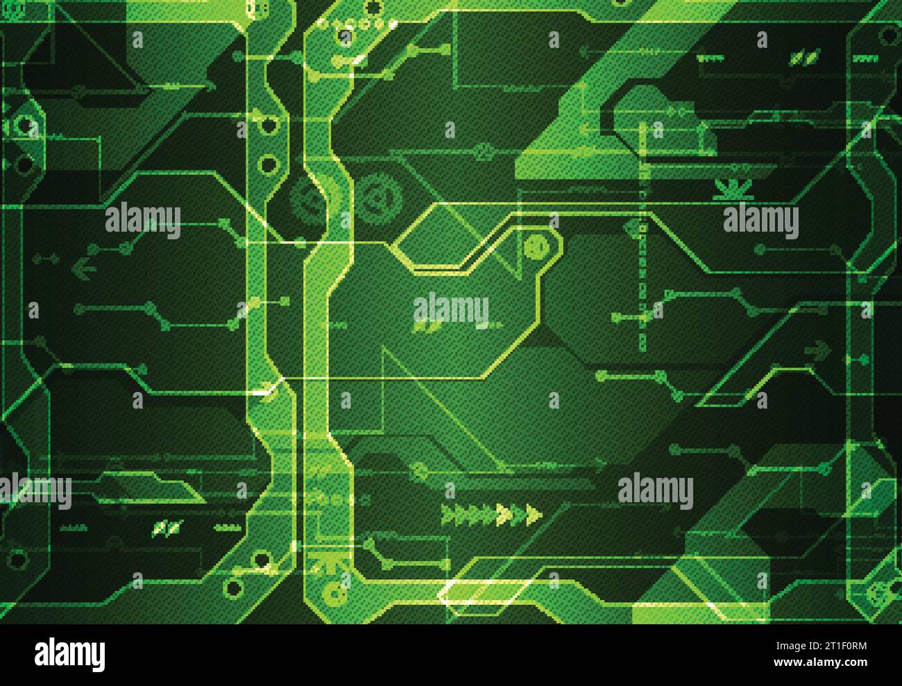 Abstract green digital communication technology background. Vector ...