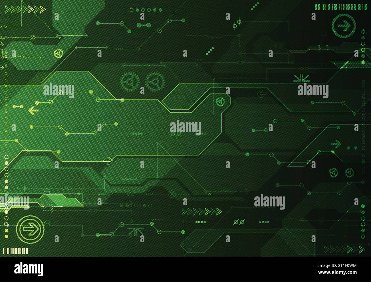 Abstract green digital communication technology background. Vector ...