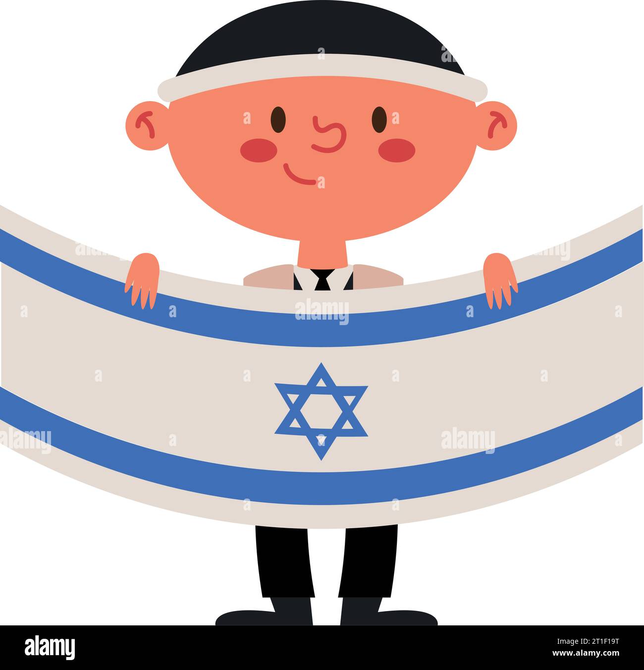 israel man lifting flag character Stock Vector Image & Art - Alamy