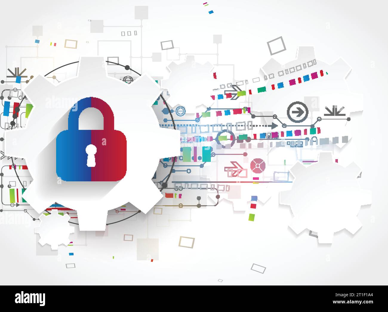 Protection concept. Protect mechanism, system privacy. Vector ...