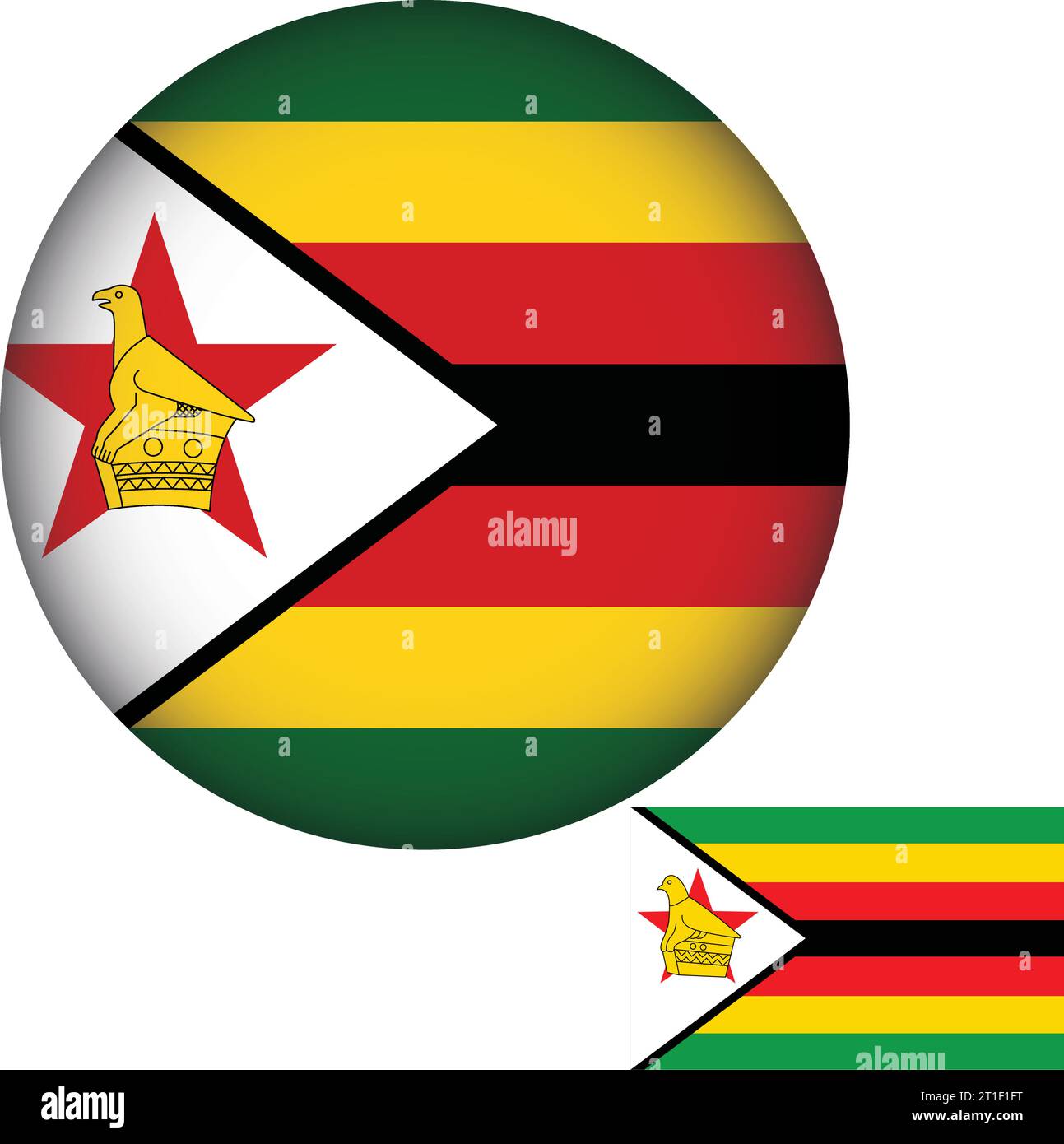 Zimbabwe Flag Round Shape Stock Vector Image & Art - Alamy