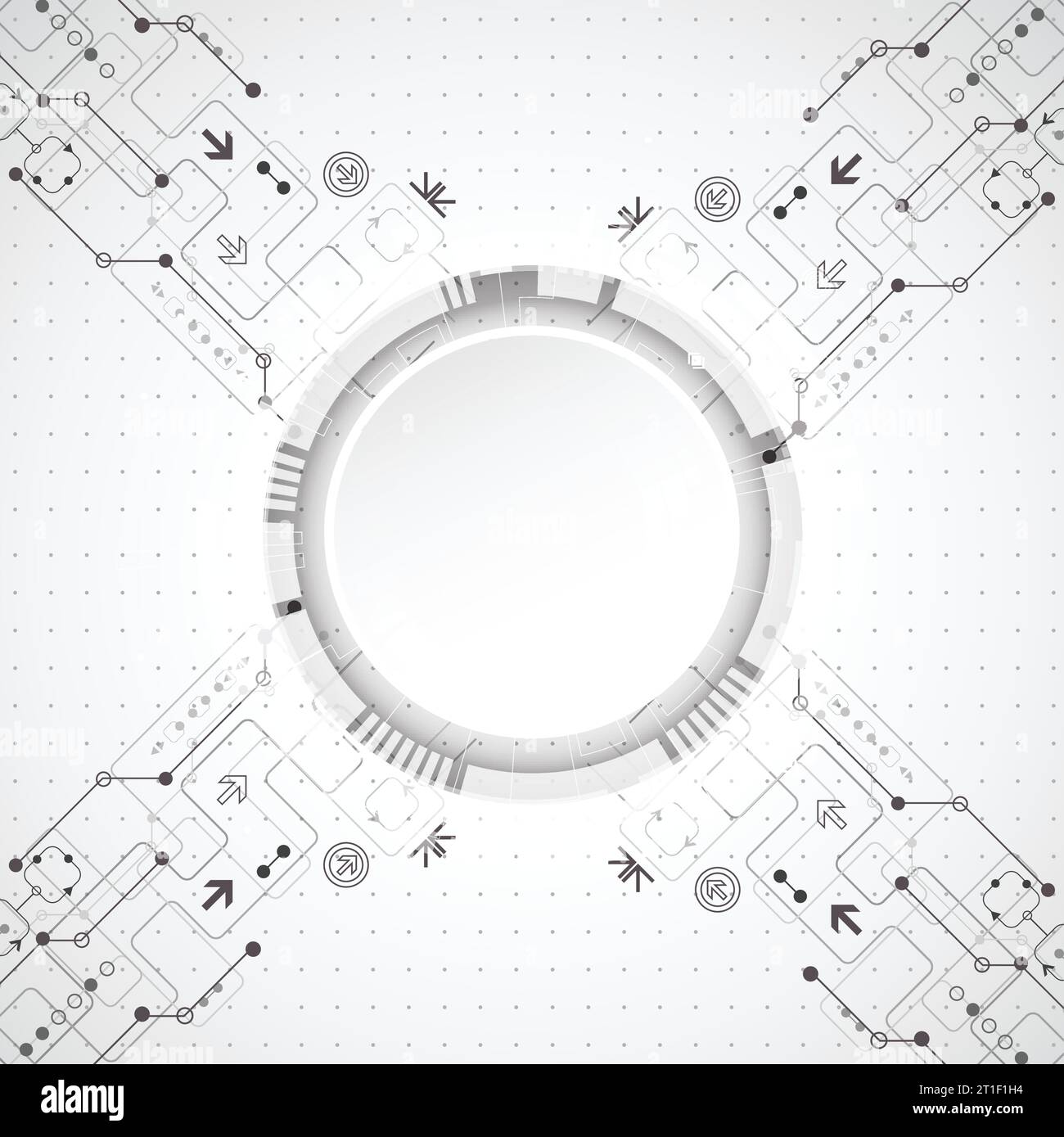 Abstract background with various technological elements. Vertical ...