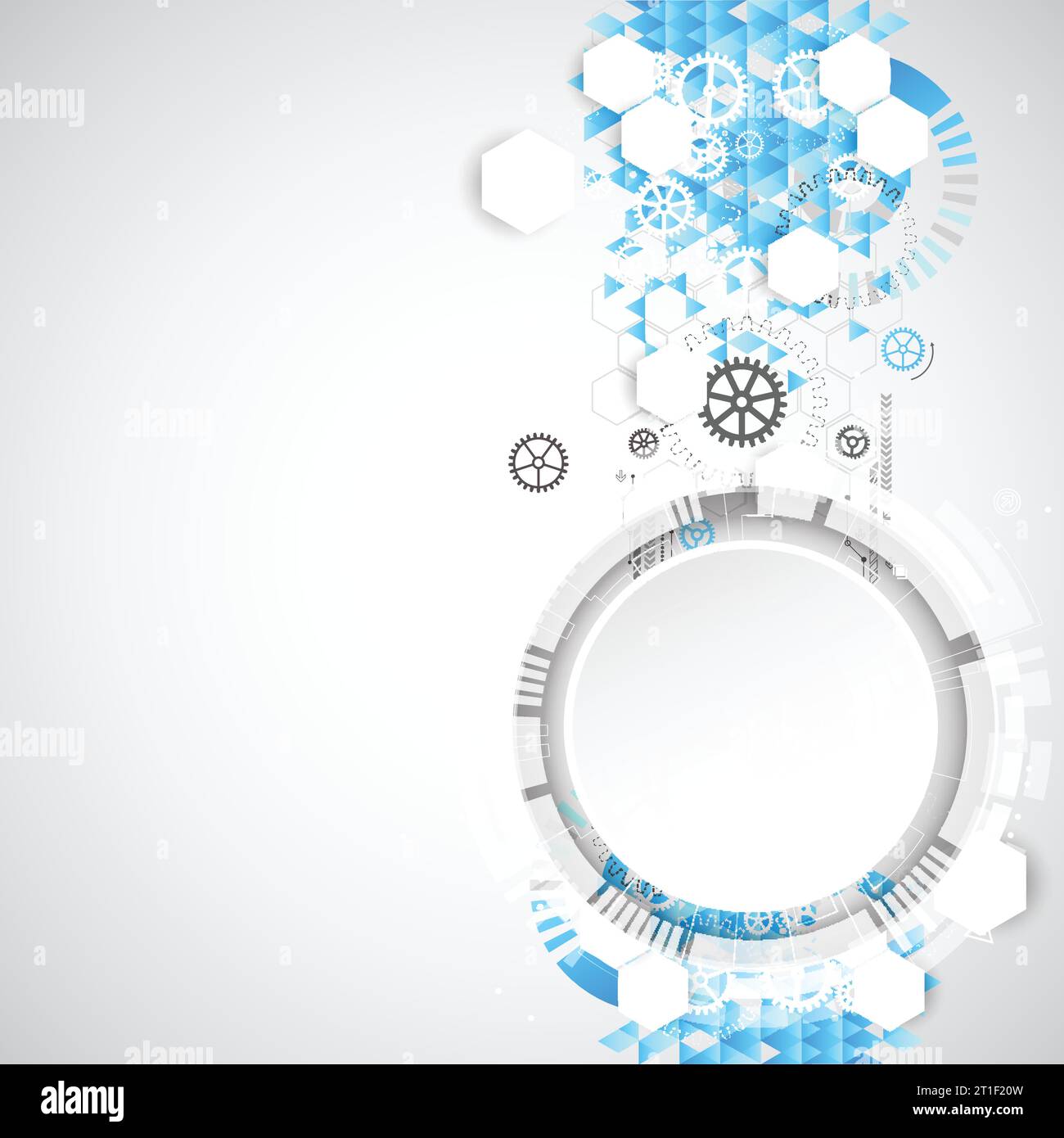 Abstract background with various technological elements. Vertical ...