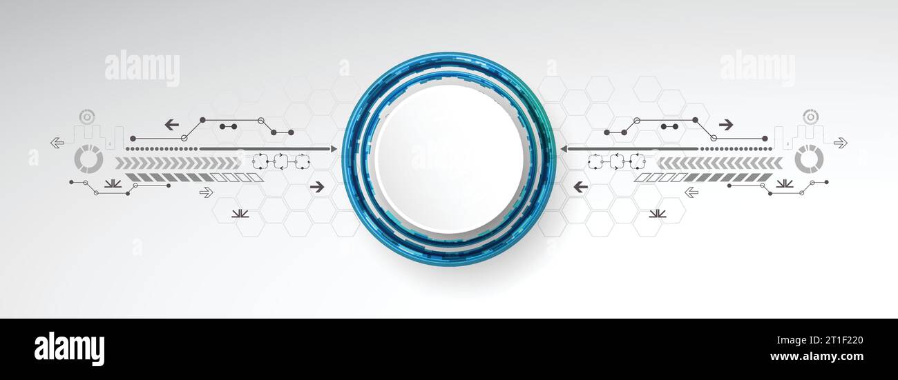 Abstract circle technology concept. Circuit board, high computer color ...