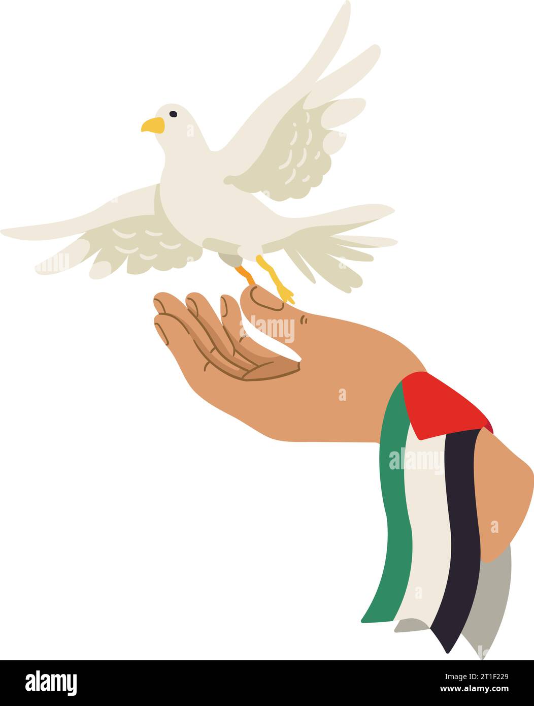 palestine flag and dove in hand Stock Vector Image & Art - Alamy