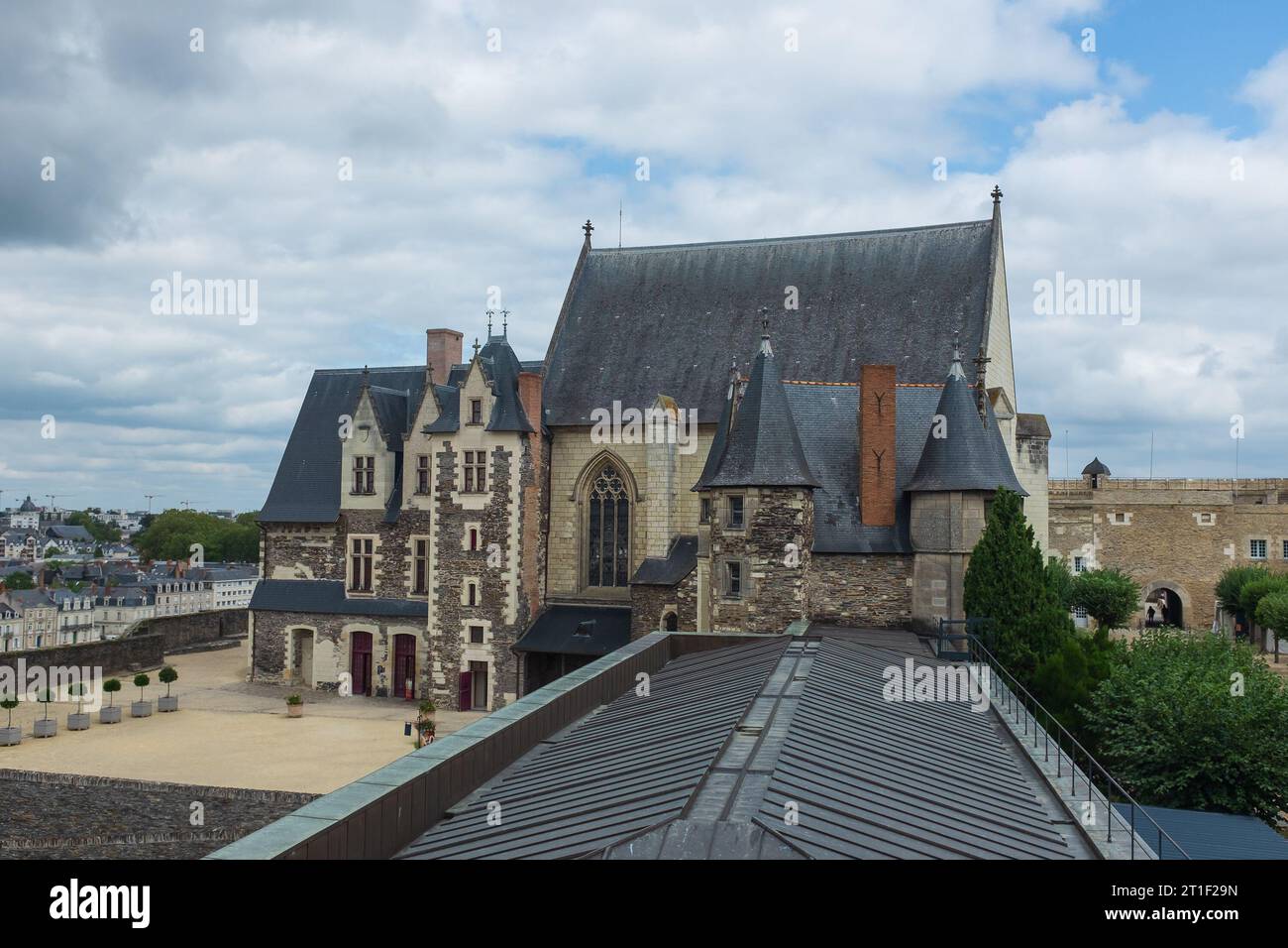 Angers, France, 2023. The inner wards of the Château d'Angers with a ...