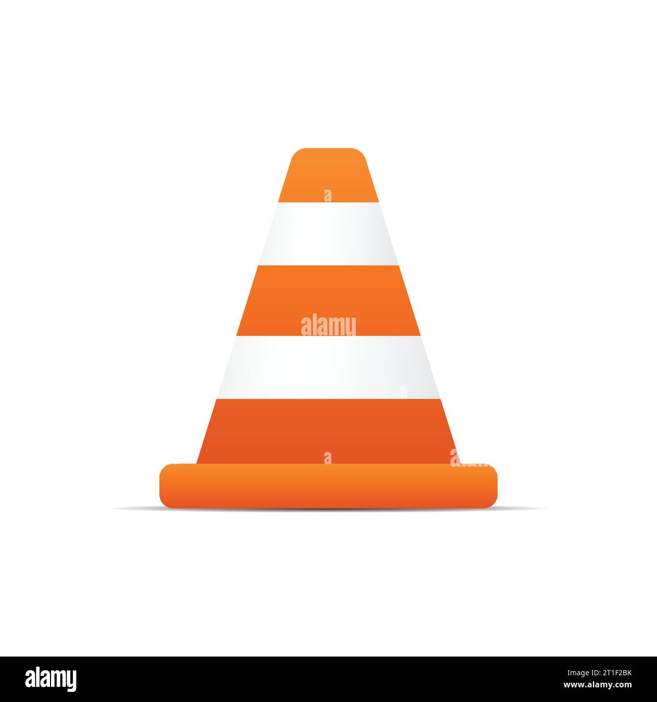 Traffic cone icon in flat style. Safety obstacle vector illustration on ...