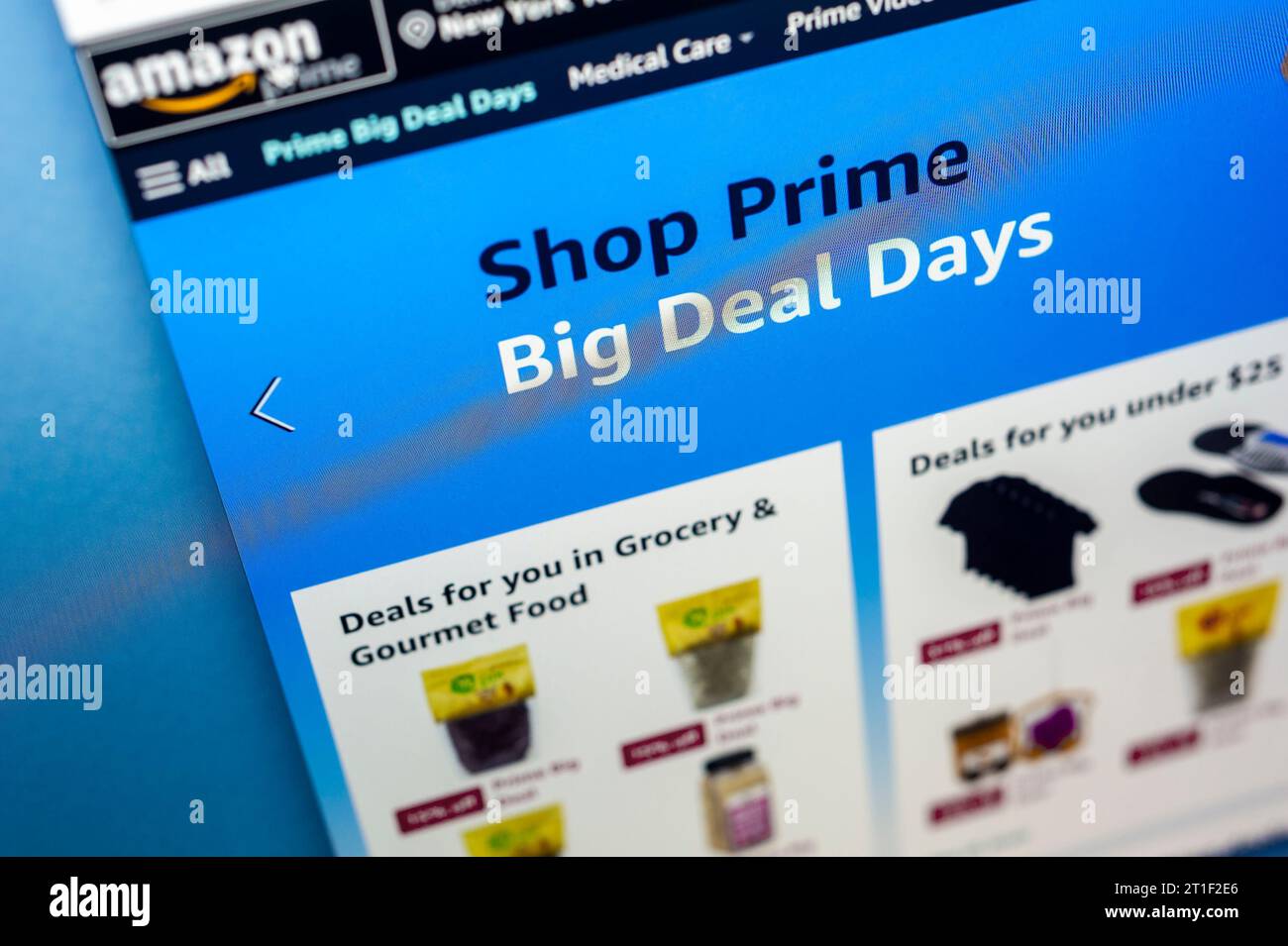 The Amazon website promotes their self-proclaimed "Prime Day" on ...