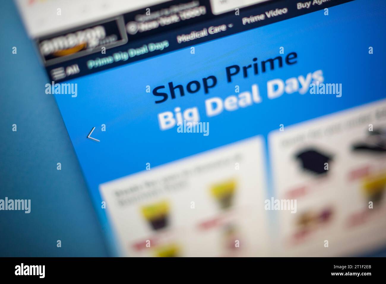 The Amazon website promotes their self-proclaimed "Prime Day" on ...