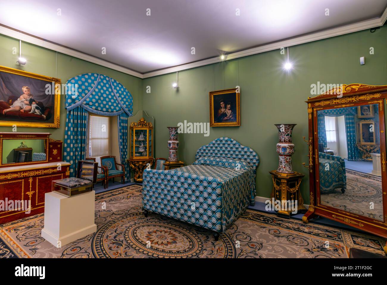 Interior of Palazzo Rosso also called Palazzo Brignole Sale, it is now ...