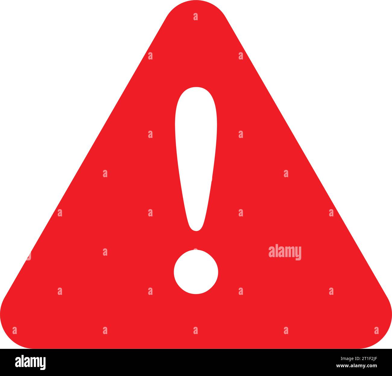 Attention sign with exclamation mark icon in flat style. Error vector ...