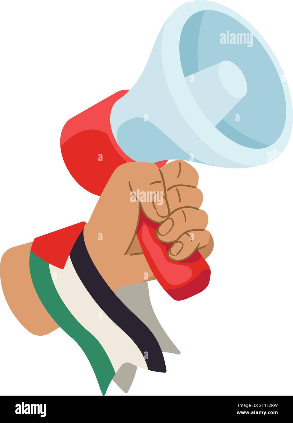 palestine flag and megaphone in hand Stock Vector Image & Art - Alamy