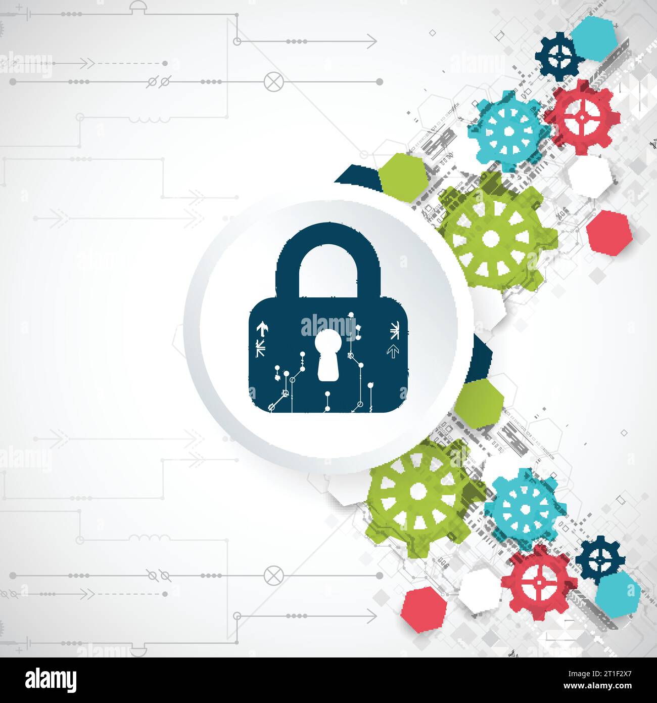 Protection concept. Security mechanism, system privacy. Digital ...