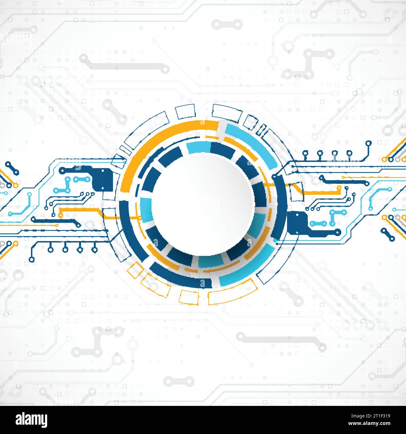 Vector illustration, Hi-tech digital technology and engineering theme ...