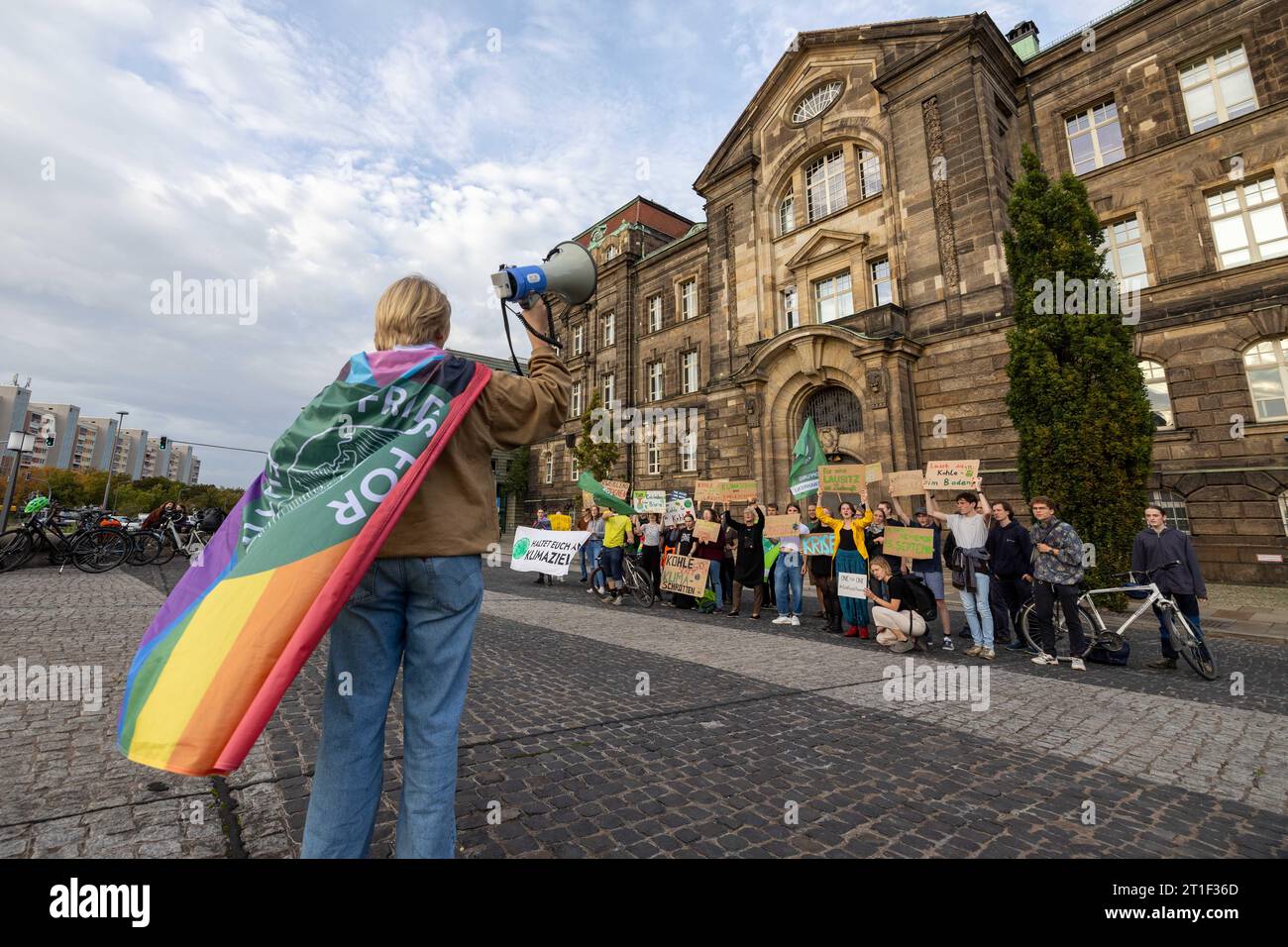 Dresden, Germany. 13th Oct, 2023. Protest Fridays for Future Dresden in ...