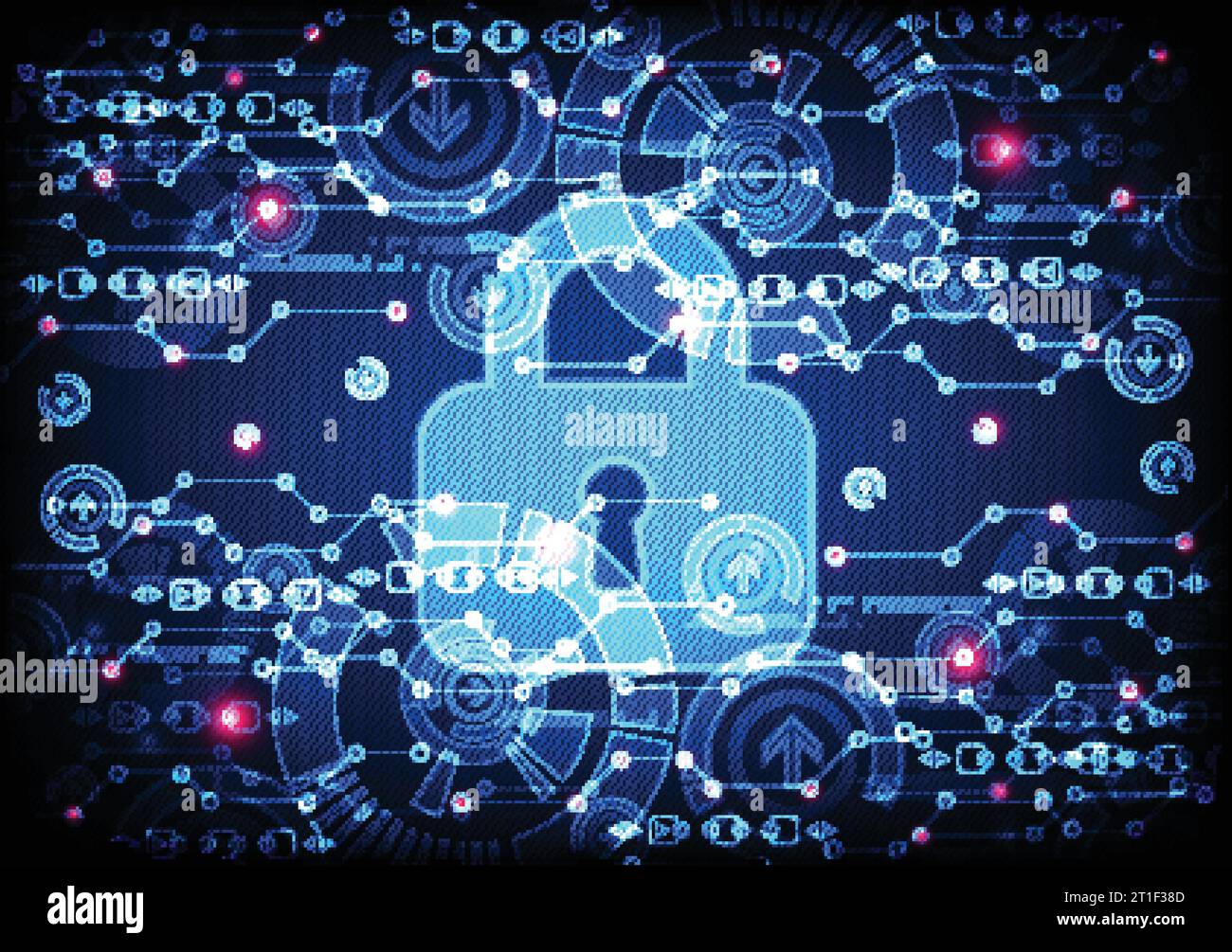 Protection concept. Protect mechanism, system privacy. Vector ...