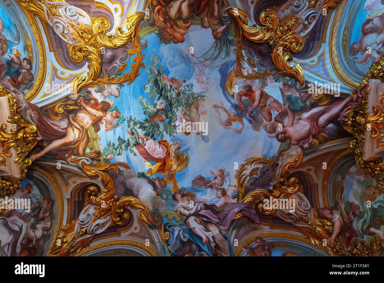 The Allegory of Summer in the summer hall,. Interior of Palazzo Rosso ...