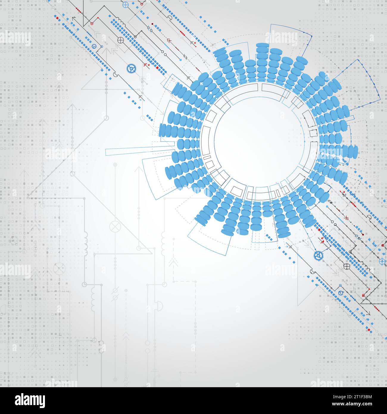 Abstract technological background with various elements. Structure pattern technology backdrop ...