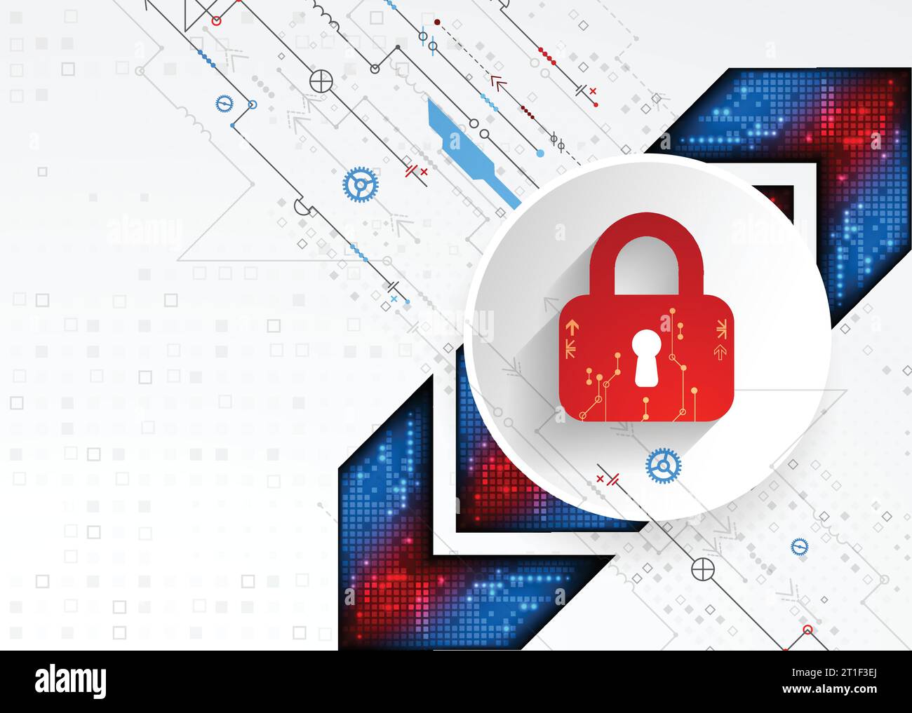 Protection concept. Protect mechanism, system privacy. Vector ...