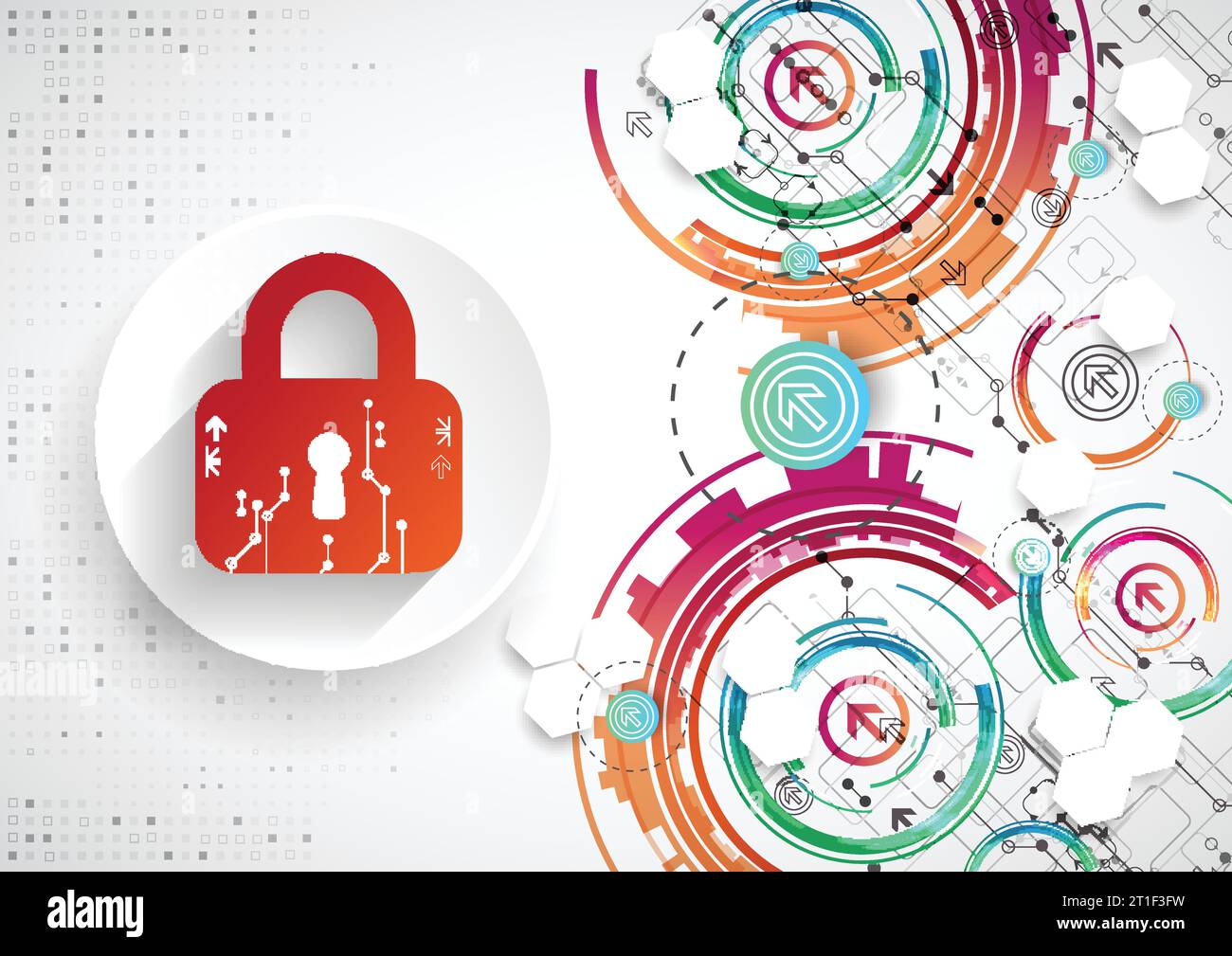 Protection background. Technology security, encode and decrypt, techno scheme, vector ...