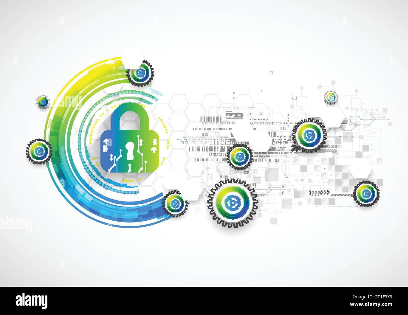 Protection concept. Security mechanism, system privacy. Digital ...