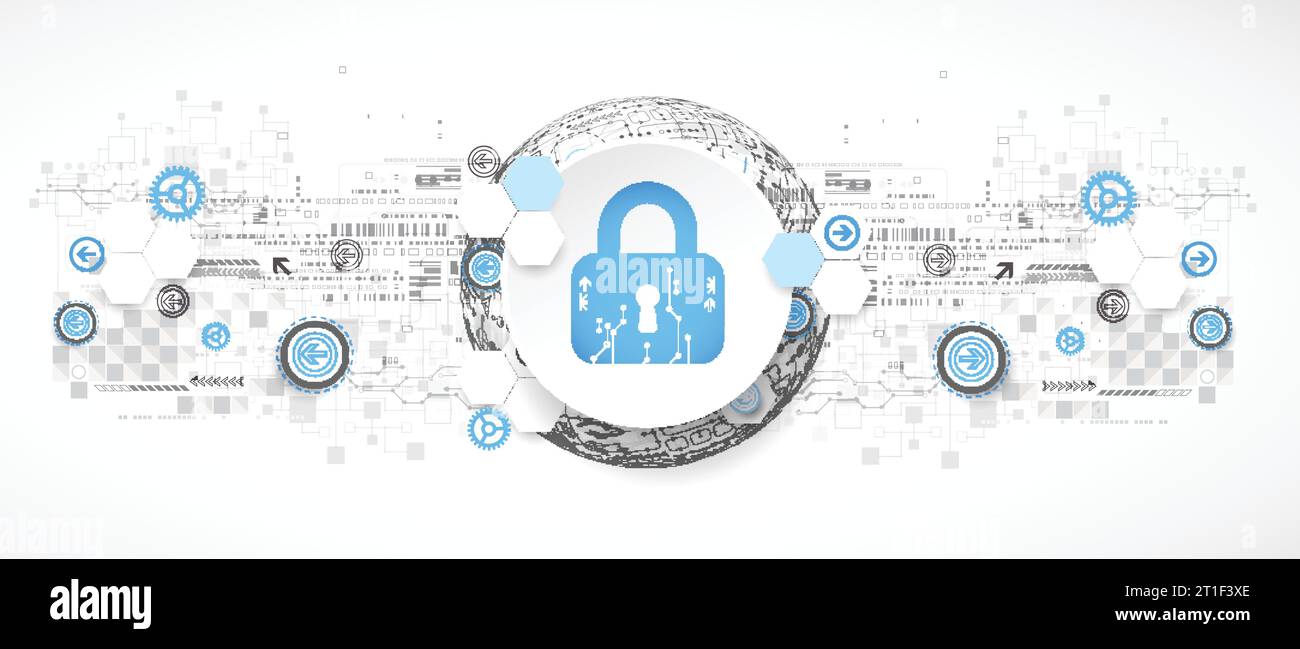 Protection concept. Security mechanism, system privacy. Digital ...