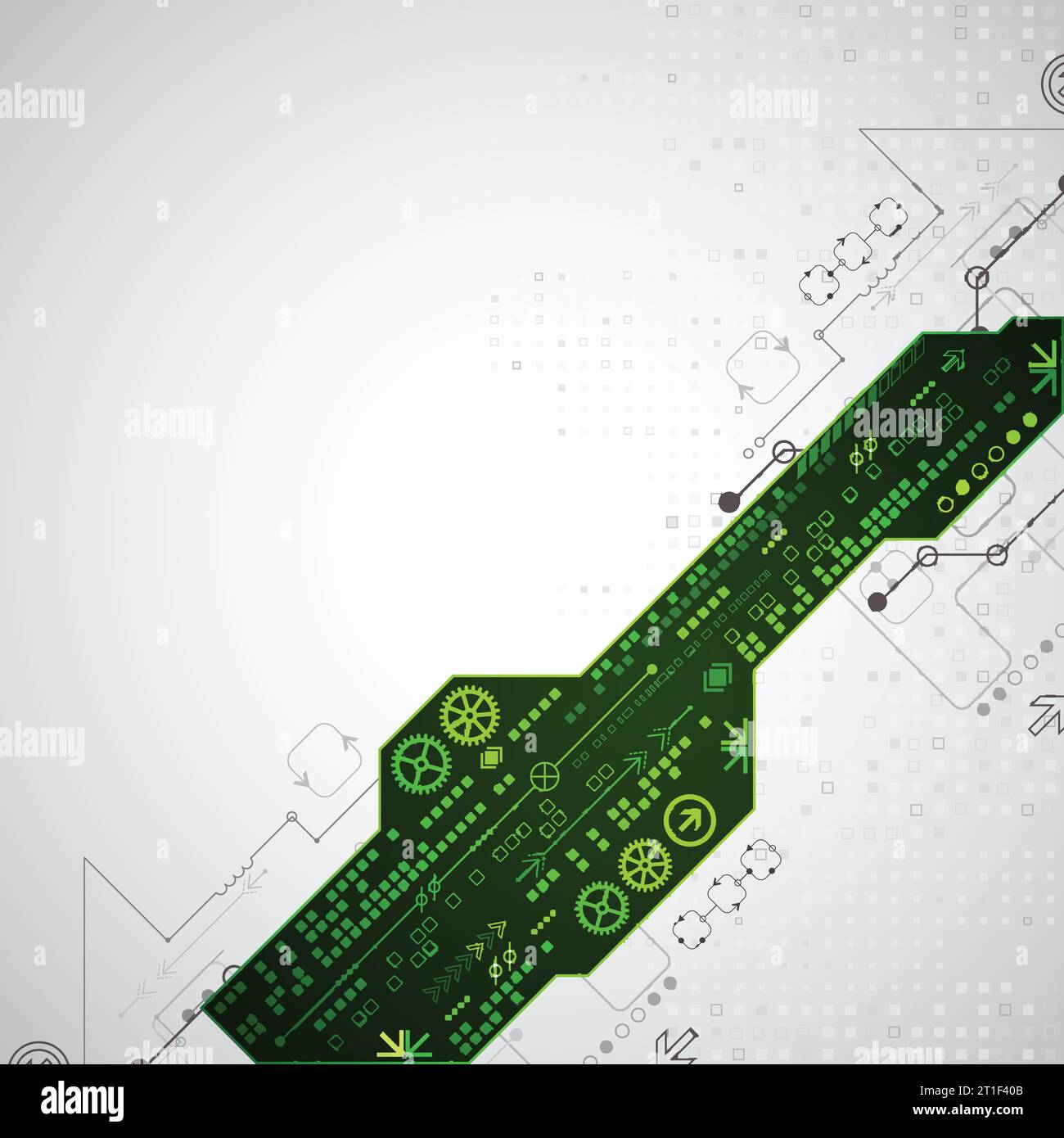 Abstract background with green technological elements. Technology ...