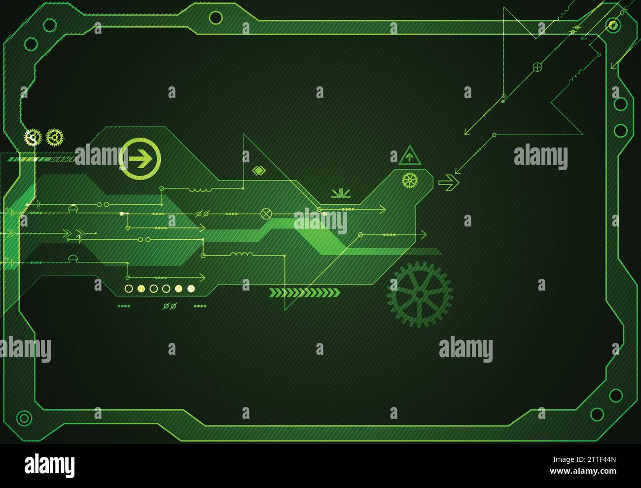 Abstract green digital communication technology background. Vector ...